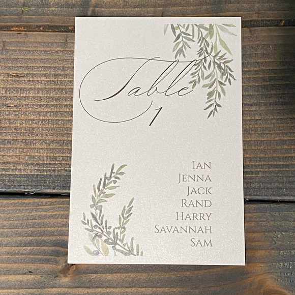 Party Supplies | Wedding Table Cards 1 | Poshmark